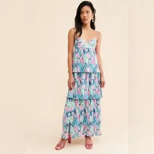 SAYLOR | Dresses | Saylor Pleated Floral Maxi Dress Retail 2420 | Poshmark